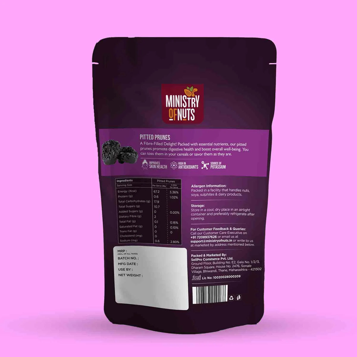 Buy Pitted Prunes 200 Grams Online at Discount – Ministry-Of-Nuts