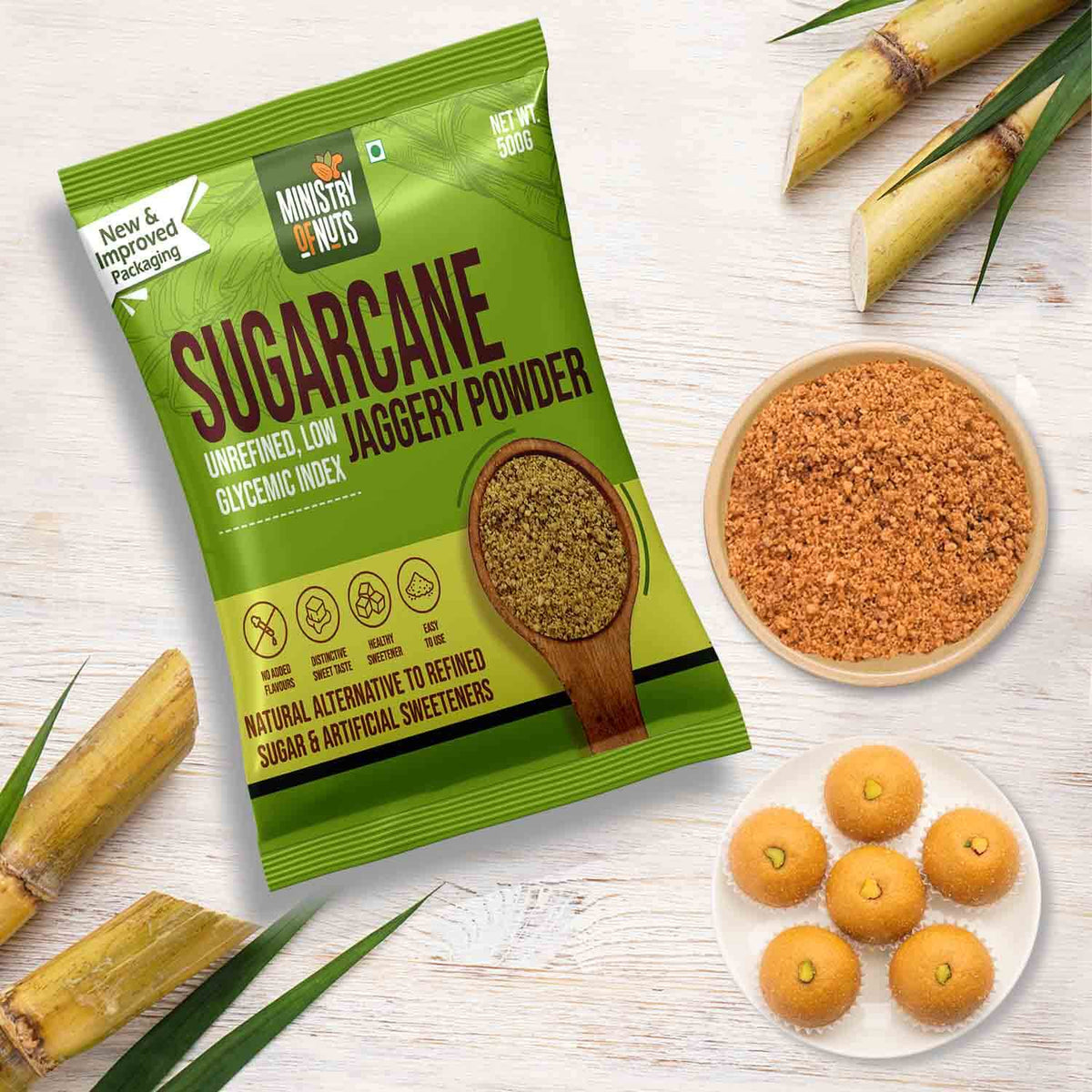 Sugarcane Jaggery Powder 500g – Ministry-Of-Nuts