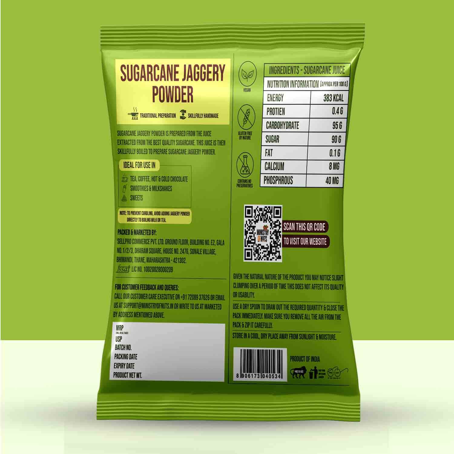 Sugarcane Jaggery Powder 500g – Ministry-Of-Nuts