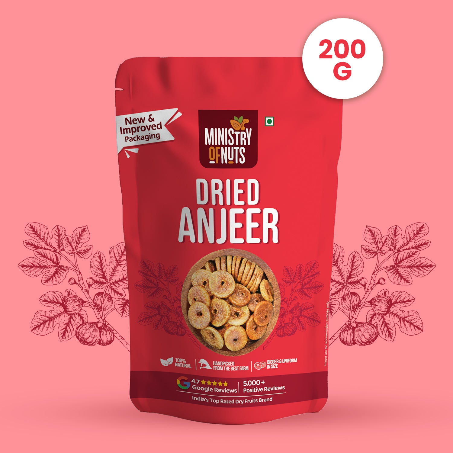 Buy Premium Dried Anjeer 500 Grams (Figs) Online – Ministry-Of-Nuts