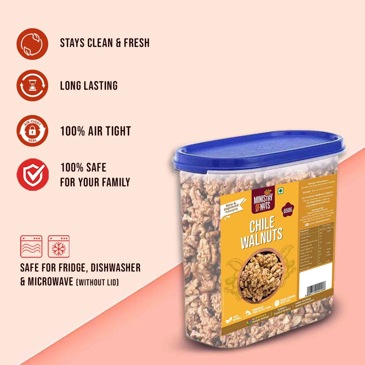 Buy Premium Chile Walnuts 650 Grams Online. FREE Shipping & FREE ...